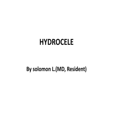Hydrocele | PPTX