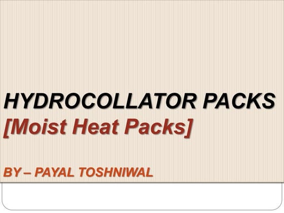 DR. Rashi Hot Packs | PPT