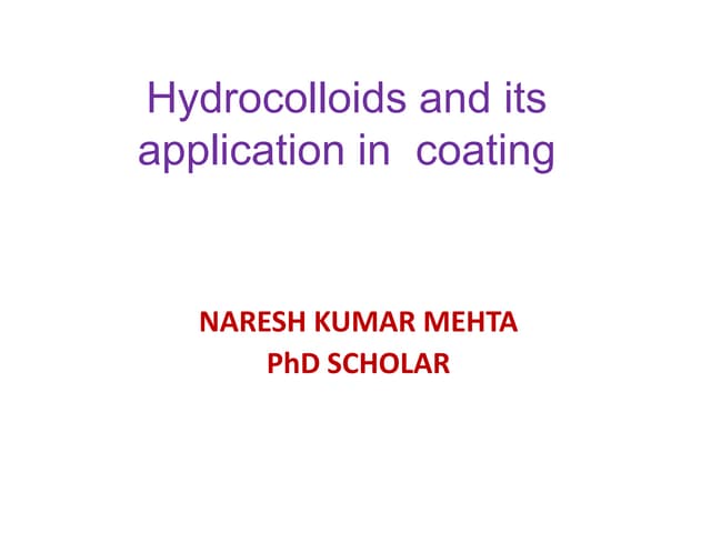 PECTIN, PECTIC SUBSTANCES AND FOOD GUMS | PPTX