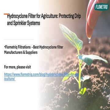 Hydrocyclone Filter for Agriculture: Protecting Drip and Sprinkler ...