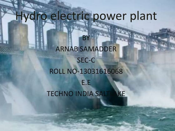 hydro power plant.pptx hydropower and the fumes | PPT