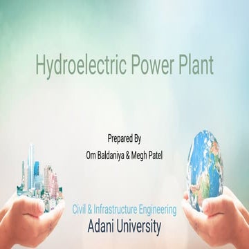 Hydroelectric power plant generation Presentation | PDF