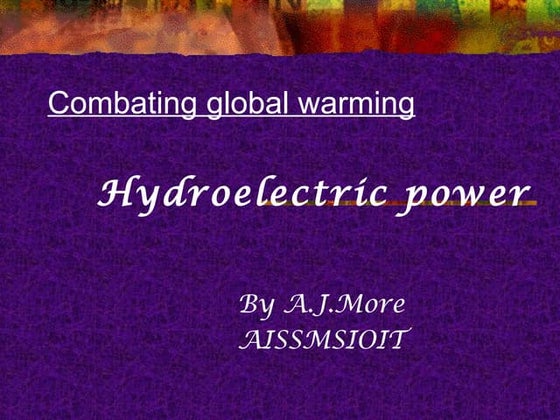 Hydro power ppt | PPT