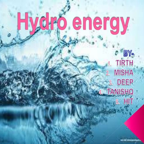Hydro energy | PPTX