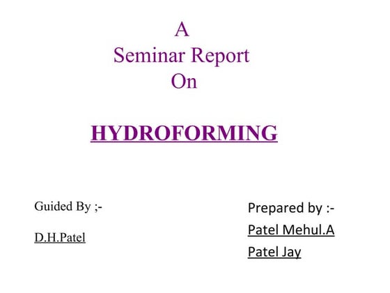 Tube Hydroforming of Thinwall CRES | PDF