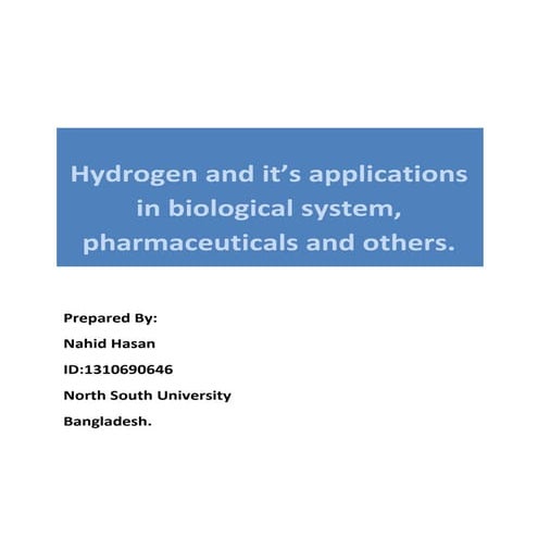 Hydrogen | PDF