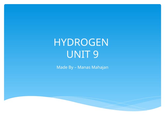 Presentation (Hydrogen) | PPT