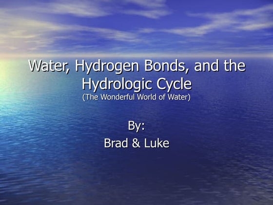 The Water cycle Presentation | PPT
