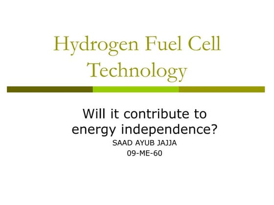 Hydrogen as an alternative fuel | PPTX