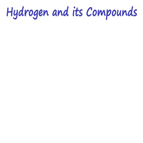 Hydrogen questions | PPTX