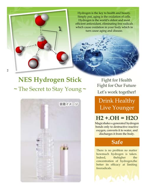 The Amazing Benefits of Hydrogen Water | PPTX | Chemistry | Science