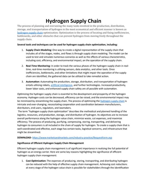 Hydrogen Supply Chain Optimization.pptx