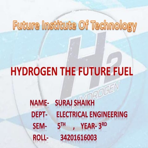 Hydrogen the fuel cell | PPT