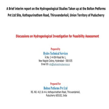 Hydrogeological Report BPPL_Pondicherry.pptx