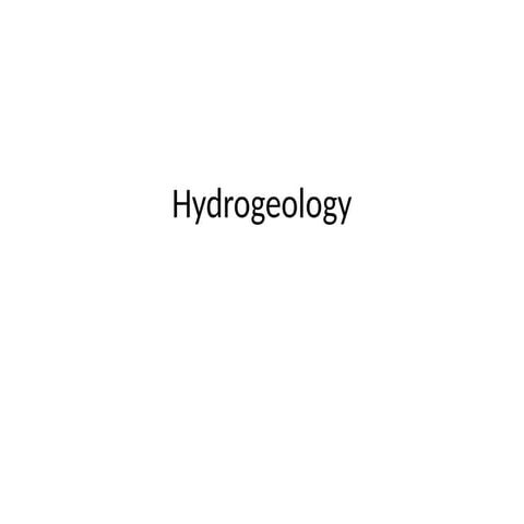 (Mining Engineering Hydrogeology Lecture 1).pptx