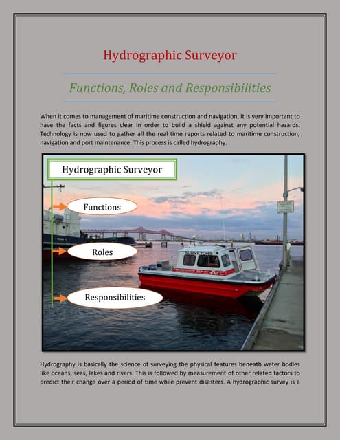 Bathymetric and hydrographic survey | PPTX