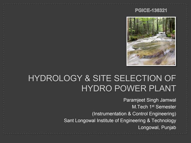 Selection of turbine for hydro electric power plants | PPTX | Chemistry | Science