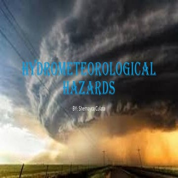 Hydrometeorological hazards Shemayca | PPT
