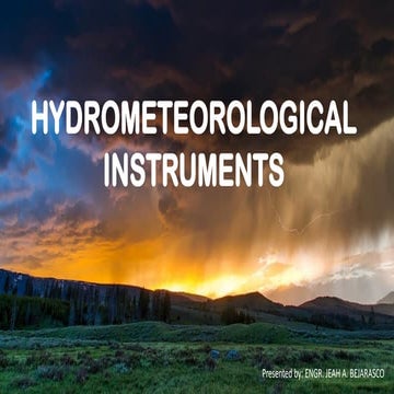 Hydrometeorological instruments | PDF