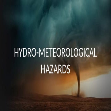 HYDROMETEOROLOGICALK HAZARDS. PPT PRESEN | PPTX