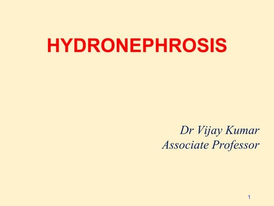Hydronephrosis | PPTX
