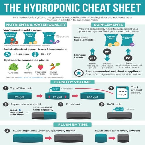Hydroponic cheat-sheet | PDF | Gardening | Home & Garden