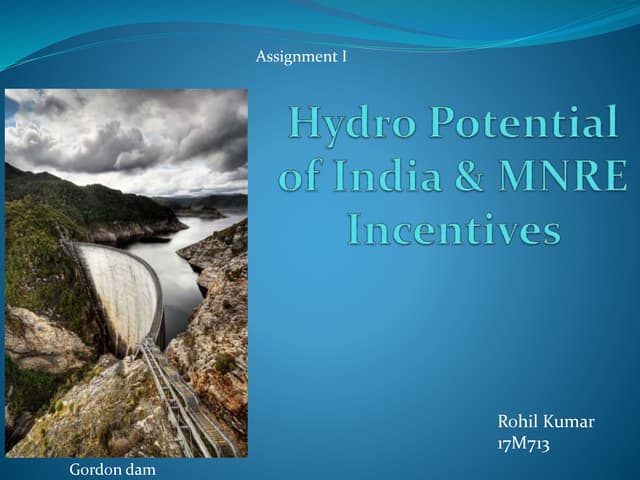 Hydropower projects in Jammu and Kashmir | PPTX