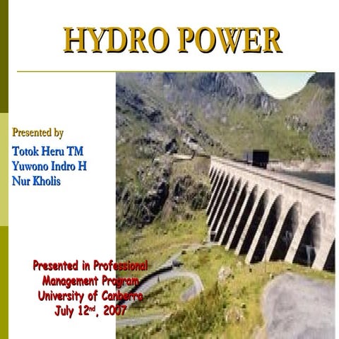 HYDRO POWER | PPT