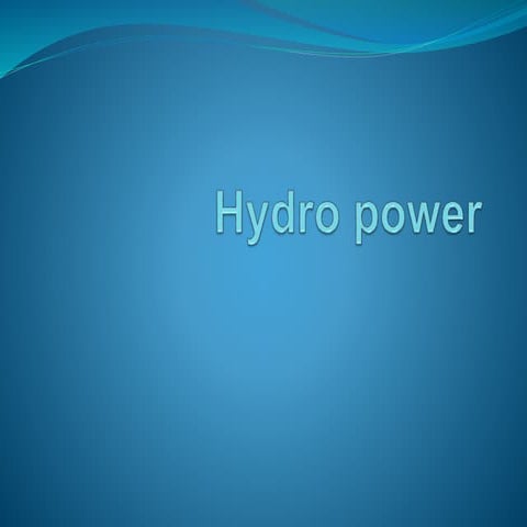 hydro power ppt in digital ekectronics ppt | PPTX