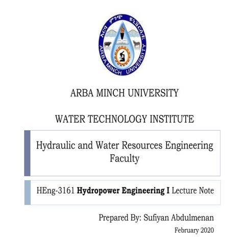 Hydropower Engineering I (HEng 3161).pdf
