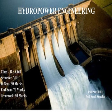 Hydropower Engineering