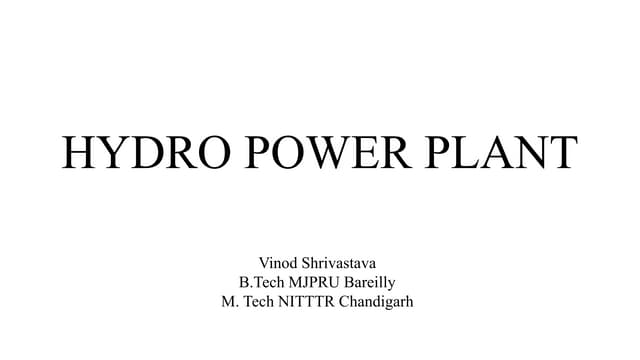 Hydro power plant | PPTX