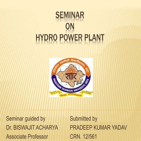 Hydro power plant | PPTX