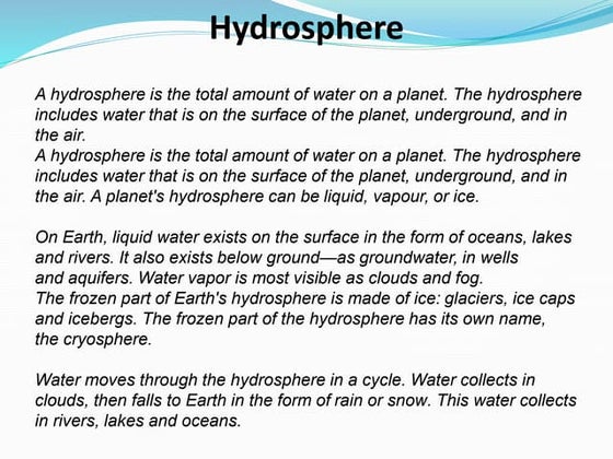Ocean Current for students of class 9 and 10 ICSe board best presentation on hydrosphere and ...