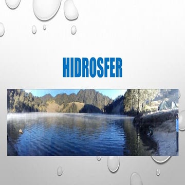 Badan air dan siklus hidrologi ppt | PPTX