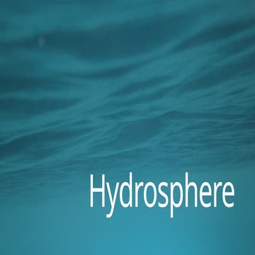 Hydrosphere Notes for 8th Grade Science.pptx
