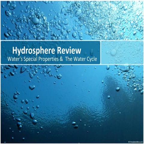 Hydrosphere Review | PPT | Geology | Science