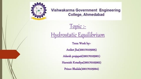 Hydrostatics | PDF