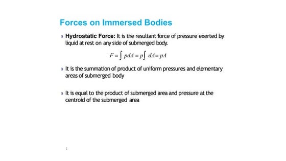 Hydrostatics | PPTX