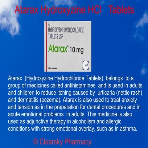 Atarax (Hydroxyzine Hydrochloride Tablets) | ODP