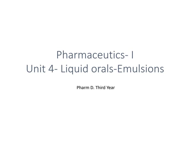 Test for identification of type of emulsion | PPTX