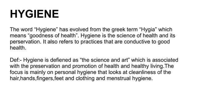 Hygiene.ppt for 2nd semester bsc nursing | PPTX