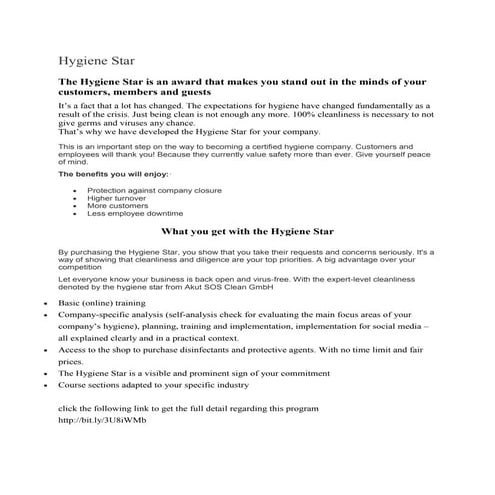 Hygiene star.docx | Free Download