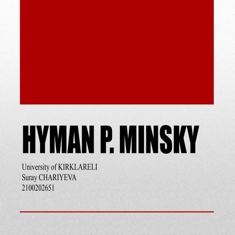 Hyman PHILIP MINSKY | PPTX