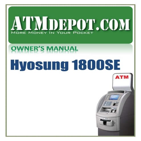 Hyosung 1800 se-atm-machine-owners-manual | PDF
