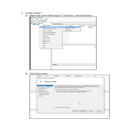HYPER-V WIN 7 SETUP with step by step instructions | DOCX