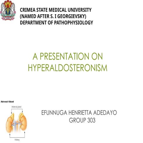 Dysfunction of Endocrine System, Hyperaldosteronism.pptx