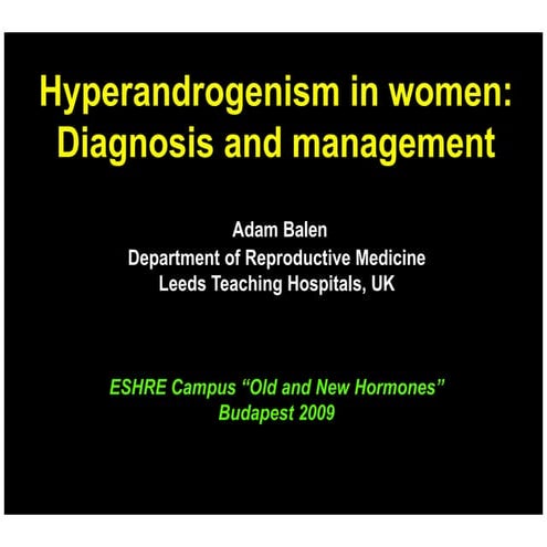 hyperandrogenism..ill effects and management | PPTX