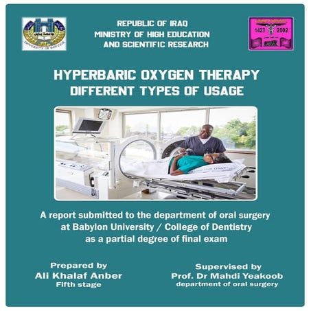 Hyperbaric oxygen therapy (HBOT) | PDF | First Aid | Injuries