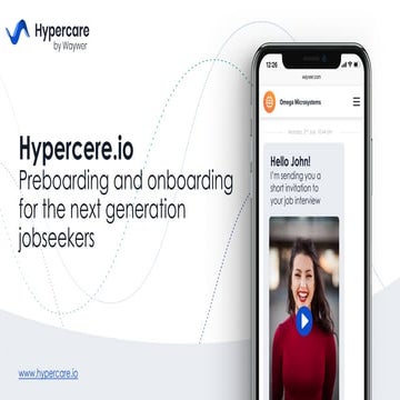 Hypercare preonboarding & onboarding messages | PDF